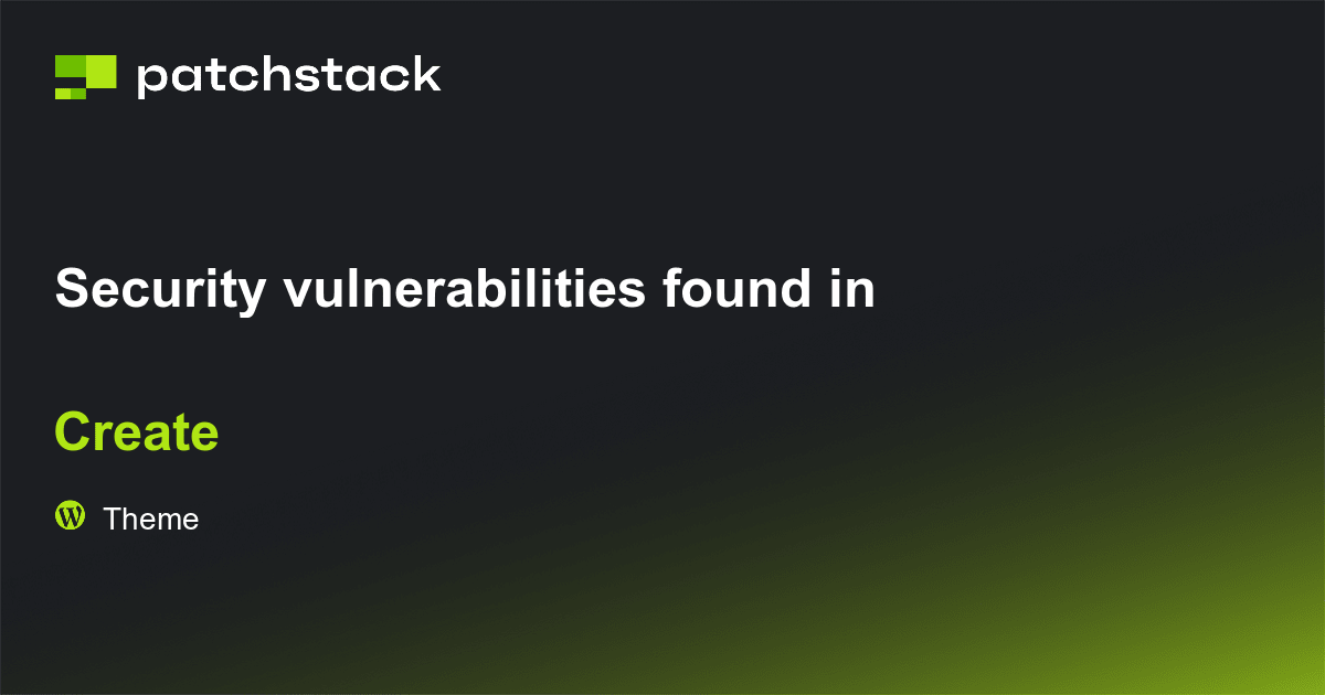 Create Vulnerabilities - Patchstack